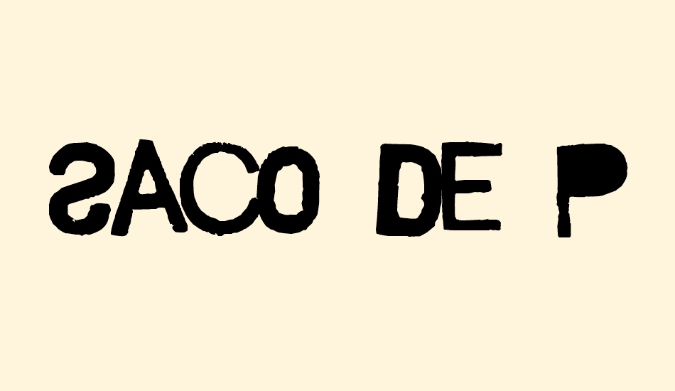 Saco de Pão font - Font Tr